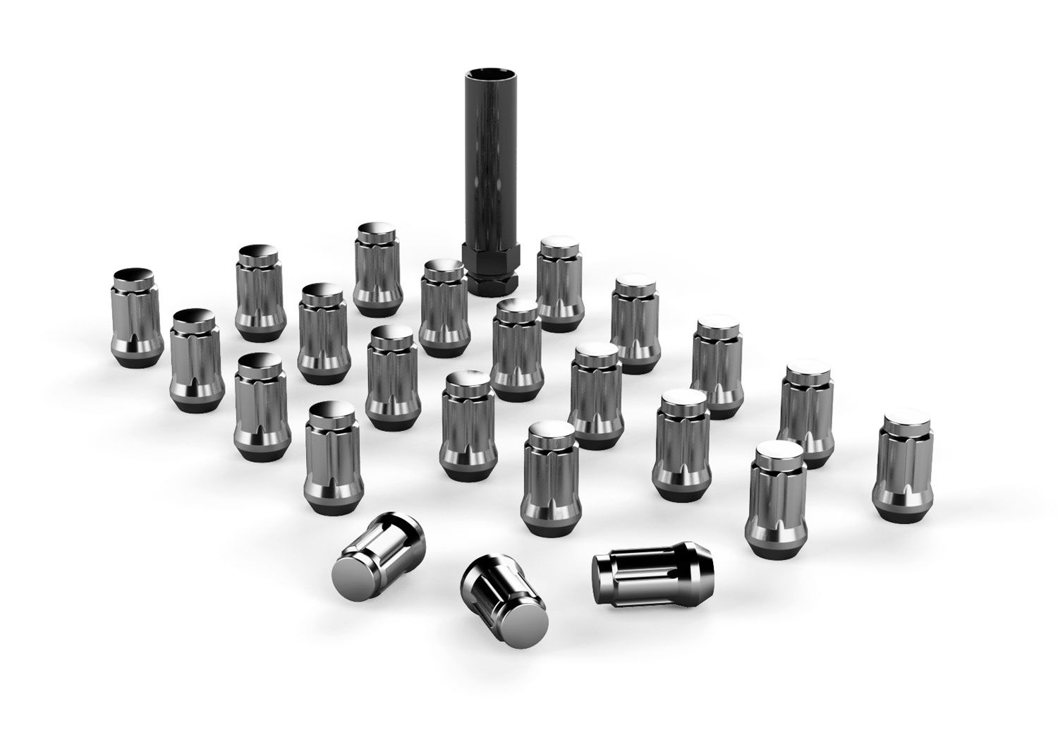 Spline Drive Lug Nut Kit – 1/2″x20 – Chrome – 23 Pcs | TeraFlex Japan