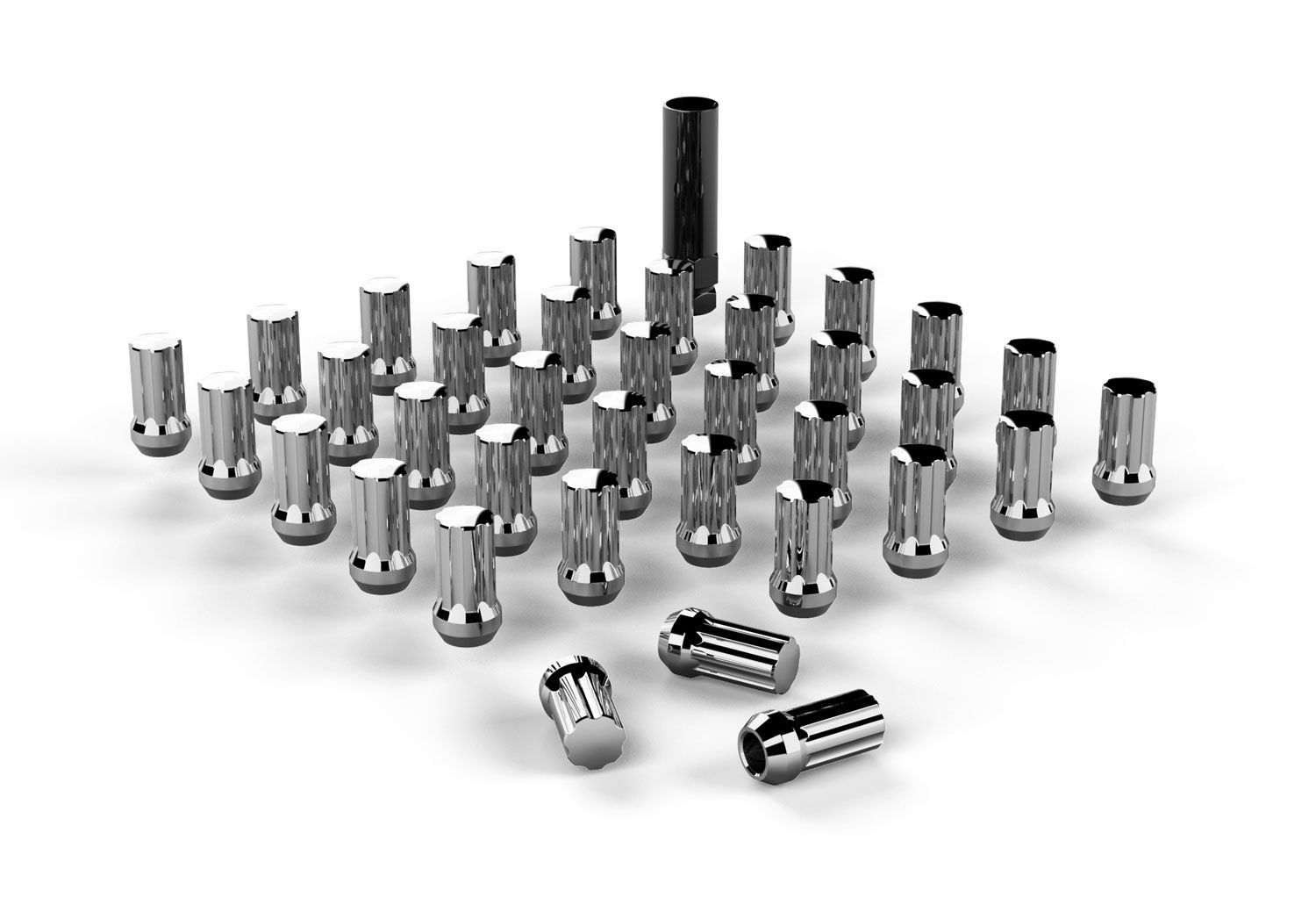 Spline Drive Lug Nut Kit – 9/16″x18 – Chrome – 36 Pcs | TeraFlex Japan