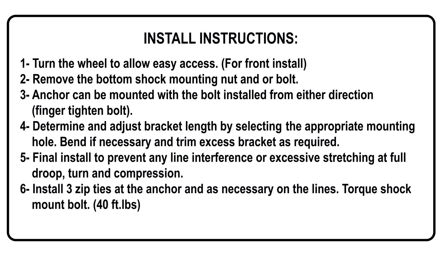 Brake Line Anchor Kit w/ 5 Mounting Holes | TeraFlex Japan